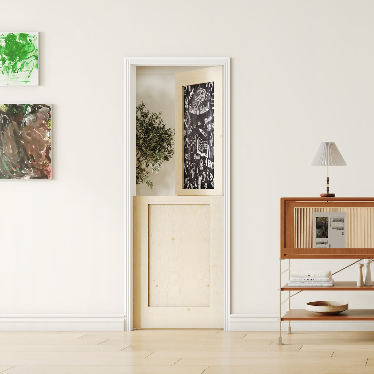 TENONER MDF Upper Blackboard Panel Split Single/Double Interior Dutch