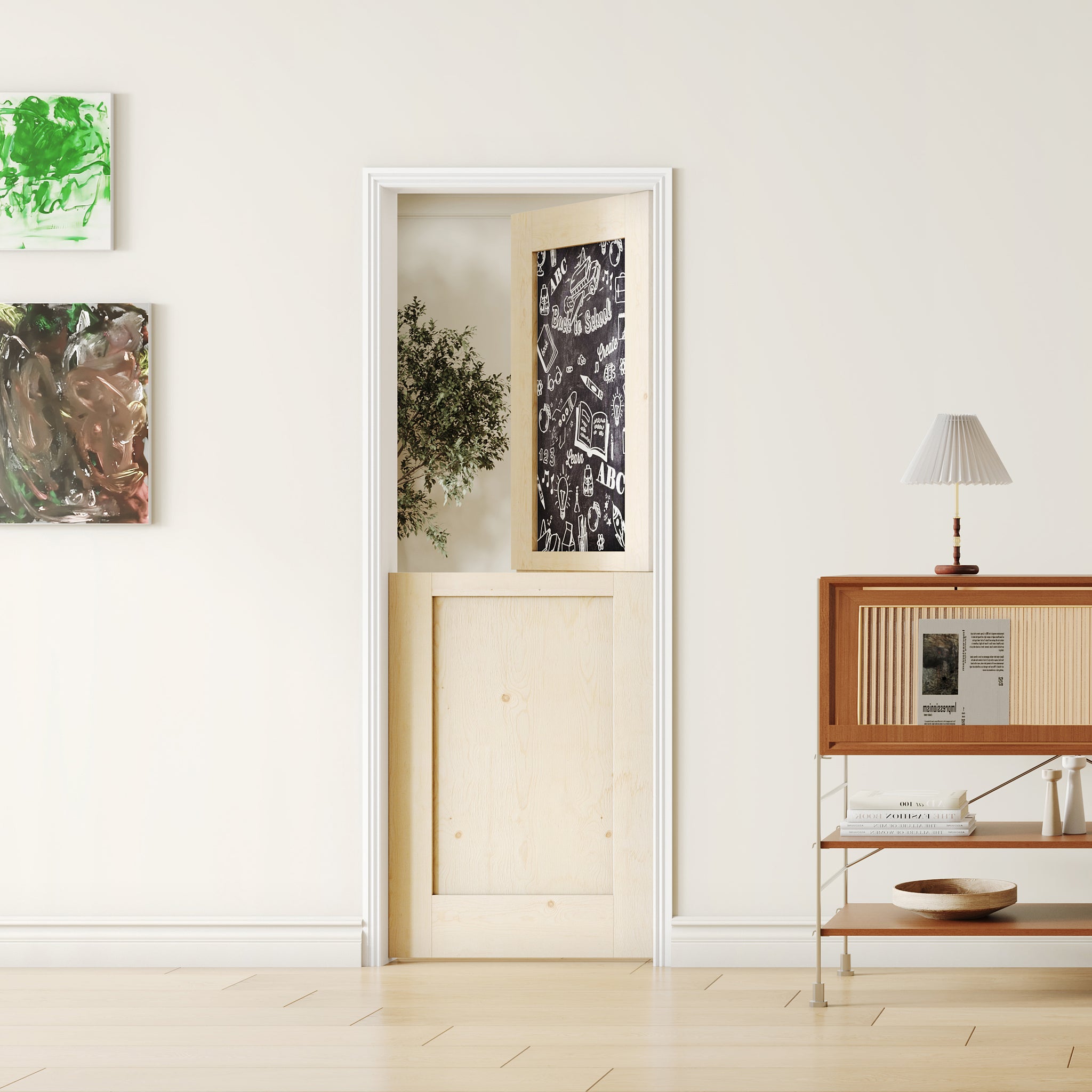 TENONER MDF Upper Blackboard Panel Split Single/Double Interior Dutch